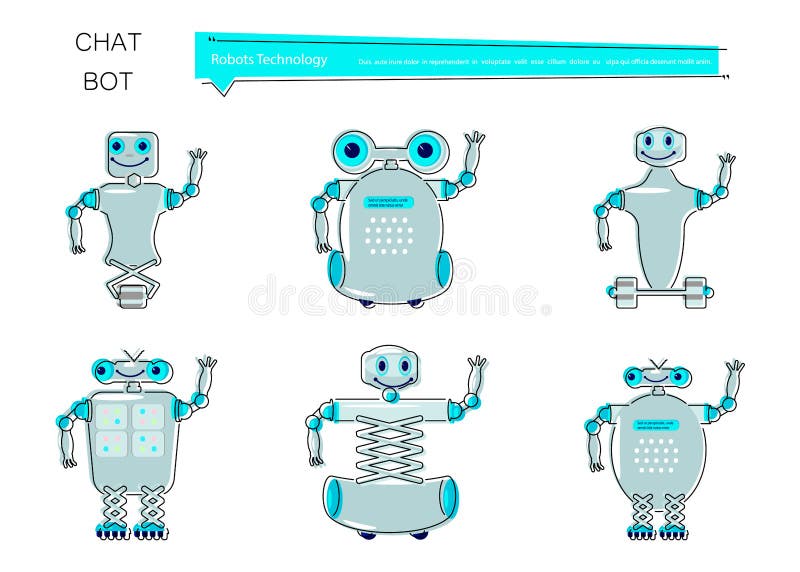 Set of Chatbot stock vector. Illustration of artificial - 160414666