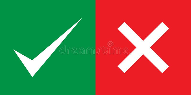 Cross Check Symbol Yes No Stock Illustrations – 3,950 Cross Check ...