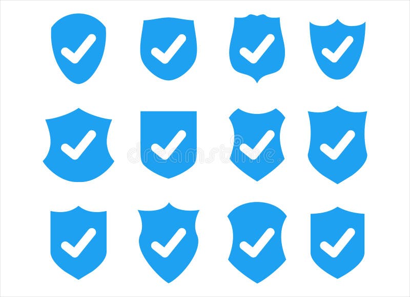 Set of Check Mark Badge Icons Vector Illustration Stock Vector ...