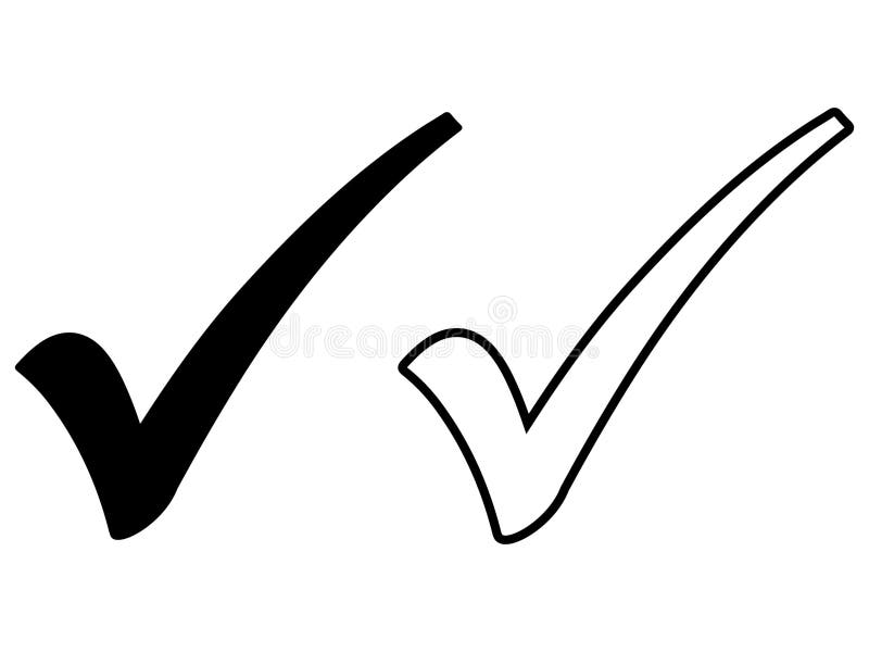 Set of Check Mark Icons Silhouette Vector Art Stock Vector ...