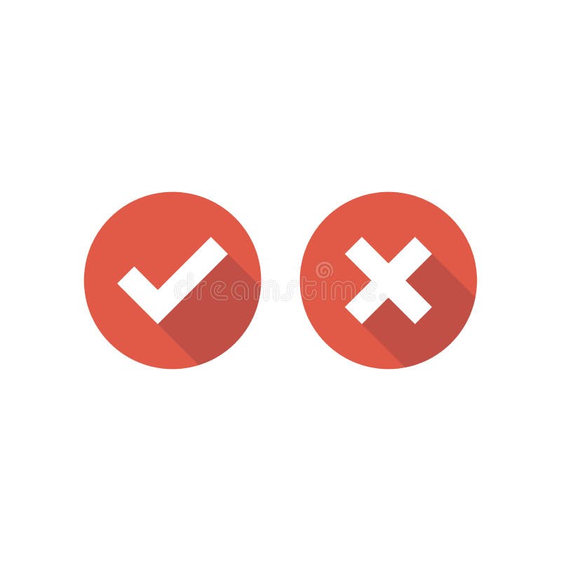 Red No Check Mark Validation Stock Illustrations – 237 Red No Check ...