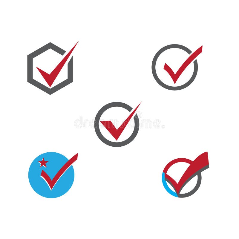 Set of check mark logo stock vector. Illustration of element - 156718093