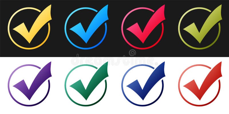 Check List Button Icon. Check Mark in Round Sign Icon Stock Vector ...