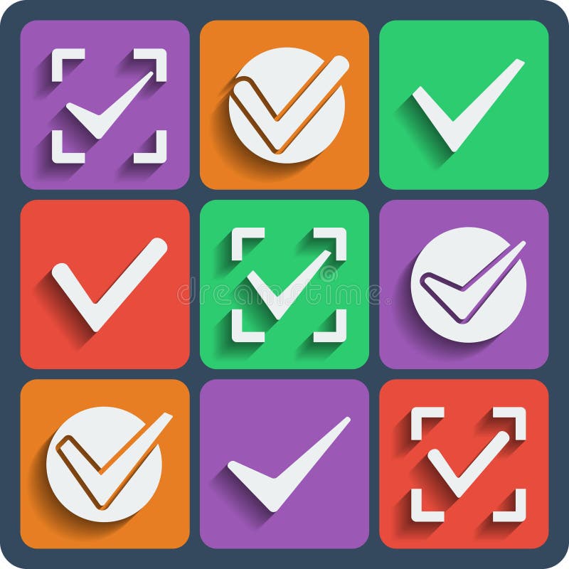 Bullets and tick marks stock illustration. Illustration of tick - 6635713