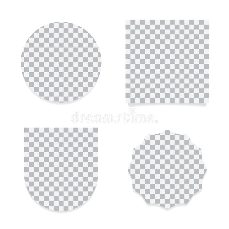Set of Checkered, Empty, Transparent Pattern Frames Stock Vector ...