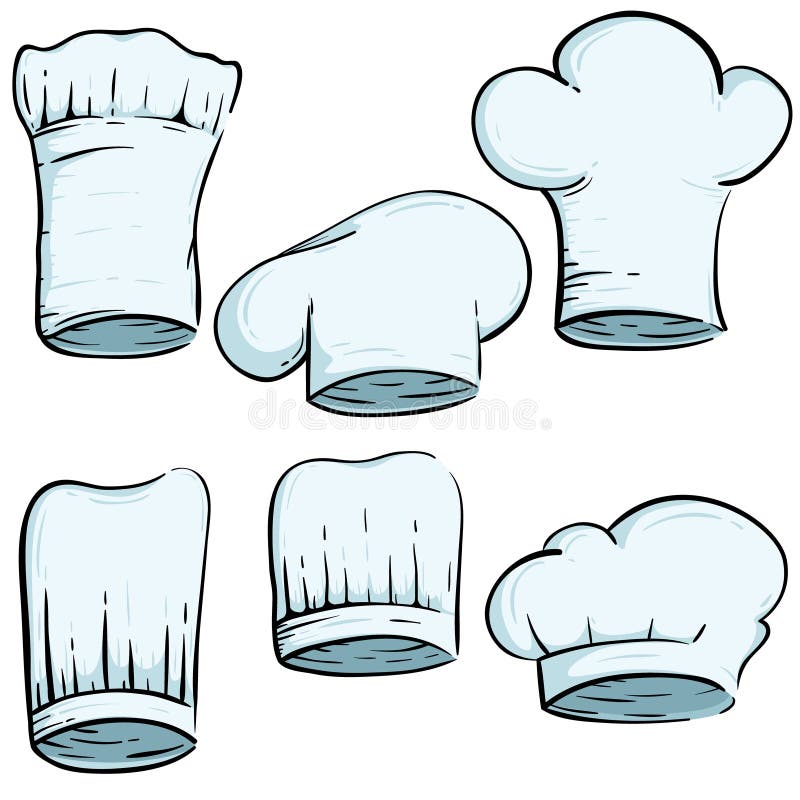 Set of Chef Hat with Doodle or Hand Draw Style Stock Vector ...
