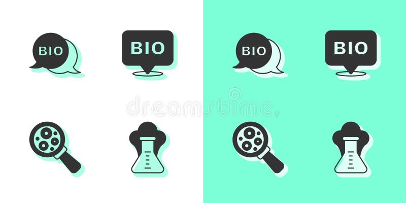 Set Chemical Explosion, Bio Healthy Food, Microorganisms Under ... Set Chemical Explosion, Bio Healthy Food, Microorganisms Under ...