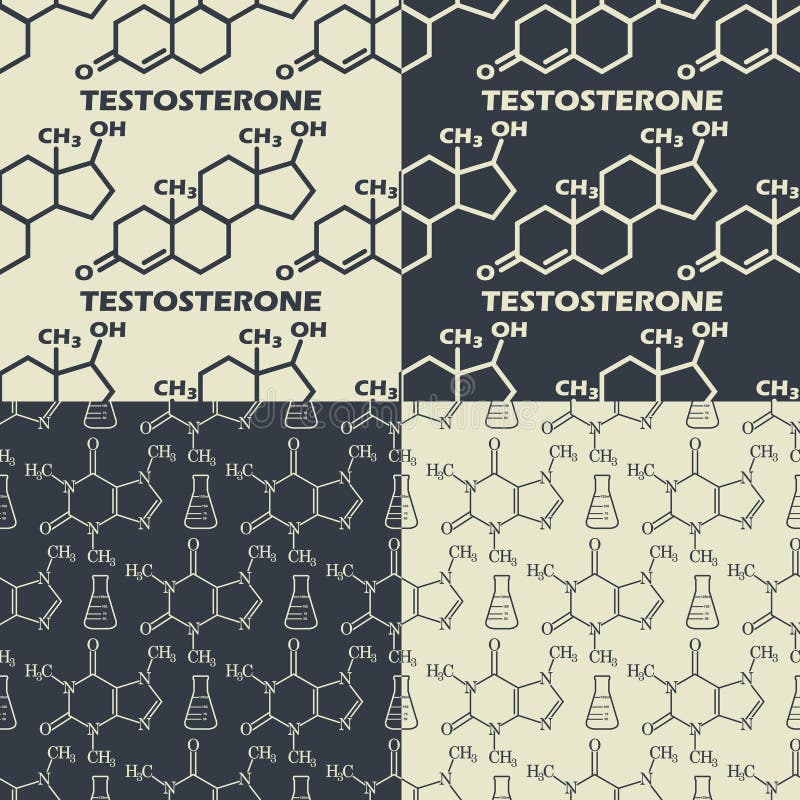The Chemical Formula Background Seamless Stock Vector - Illustration of ...