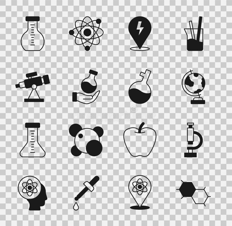 Set Chemical Formula, Microscope, Earth Globe, Lightning Bolt, Test ...