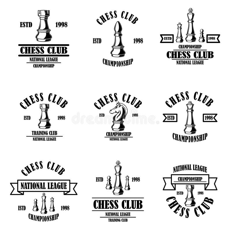 Set of Chess Club Emblems. Design Element for Poster, Logo, Label, Sign ...