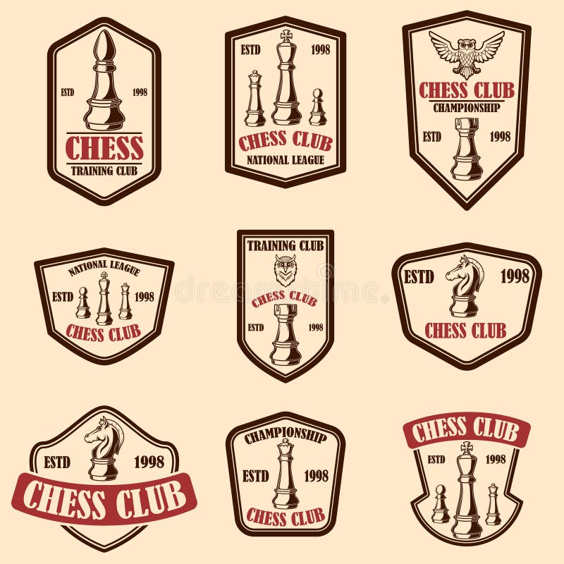 Set of Chess Club Emblems. Design Element for Poster, Logo, Label, Sign ...