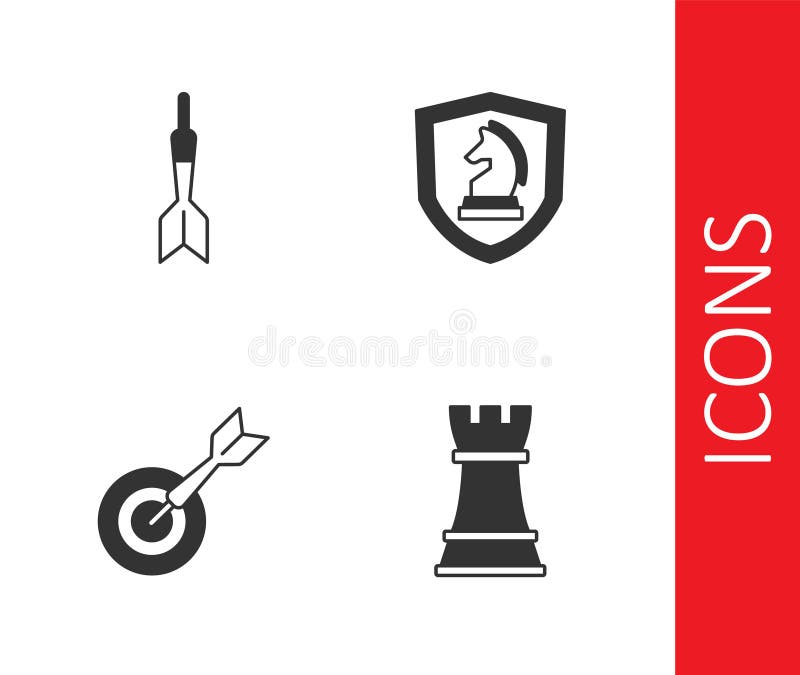 Set Chess, Dart Arrow, Classic Dart Board and and Icon. Vector Stock ... Set Chess, Dart Arrow, Classic Dart Board and and Icon. Vector Stock ...
