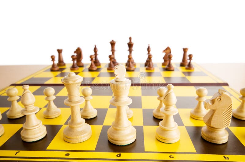 Set of Chess Figures on the Board Stock Image - Image of bishop, glass ...