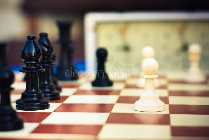 Set of Chess Figures on the Playing Board Stock Image - Image of ...