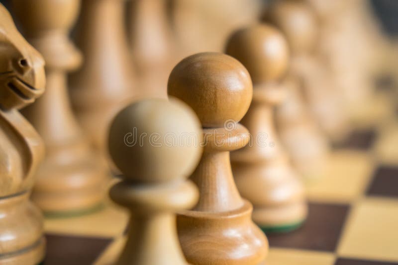 Set of Chess Figures on the Playing Board Stock Image - Image of ...