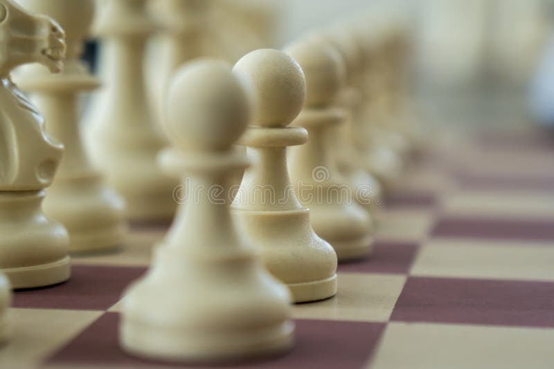 Set of Chess Figures on the Playing Board Stock Photo - Image of white ...