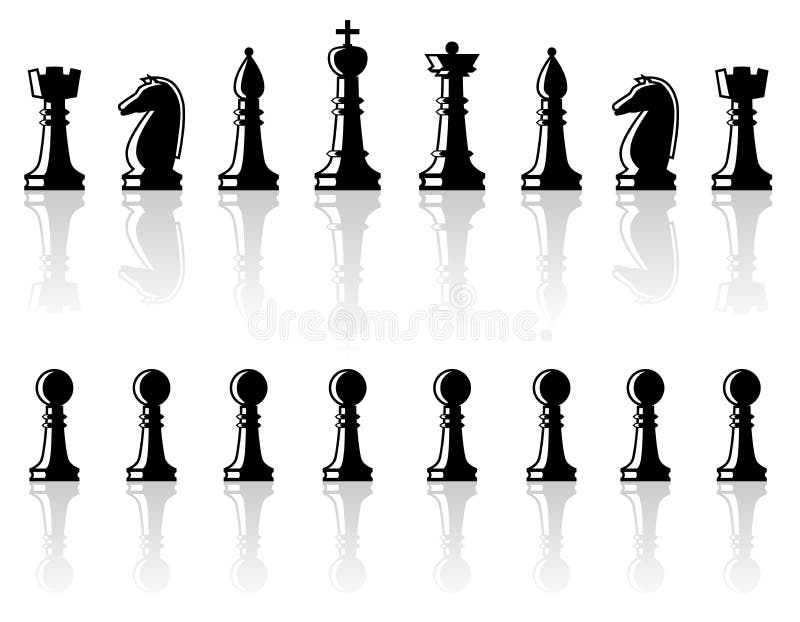 Set of chess figures. stock vector. Illustration of graphic - 112055115
