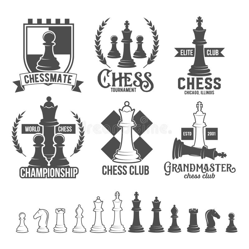 Set of Chess Labels, Badges and Design Elements Stock Vector ...