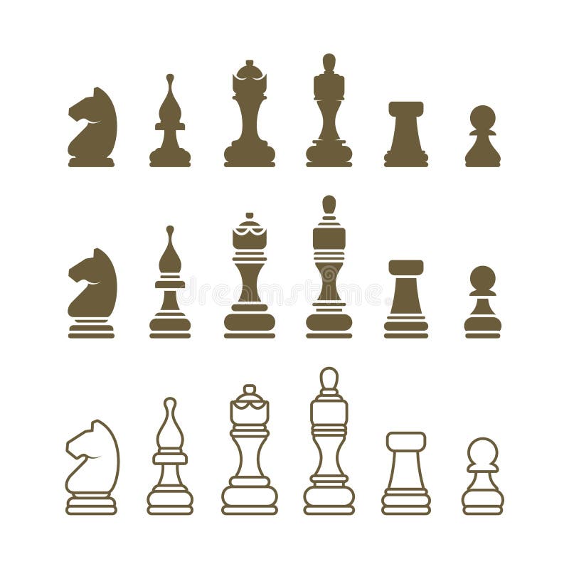Set of Chess Logo Design Vector Illustration, Creative Chess Logo ...