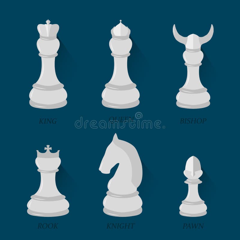 Set of Chess Pieces Illustration Stock Illustration - Illustration of ...