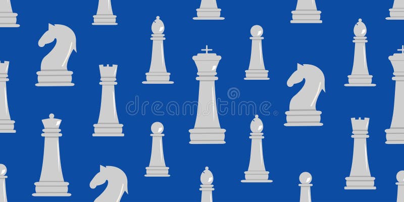 Set of Chess Pieces Pattern in Trendy Style Stock Vector - Illustration ...
