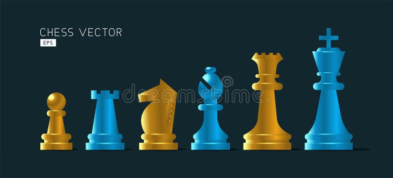 Set of Chess Pieces. Realistic Vector Chess Piece Icons. Board Game ...