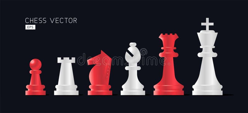 Set of Chess Pieces. Realistic Vector Chess Piece Icons. Board Game ...