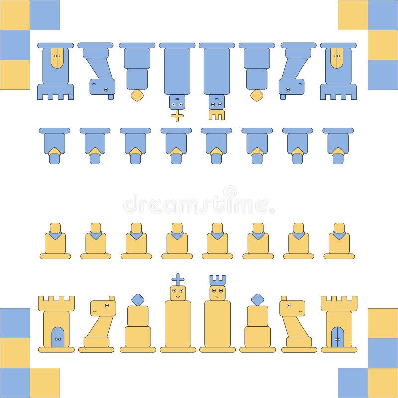 Stylized Knight in Blue Tones Isolated Stock Vector - Illustration of ...