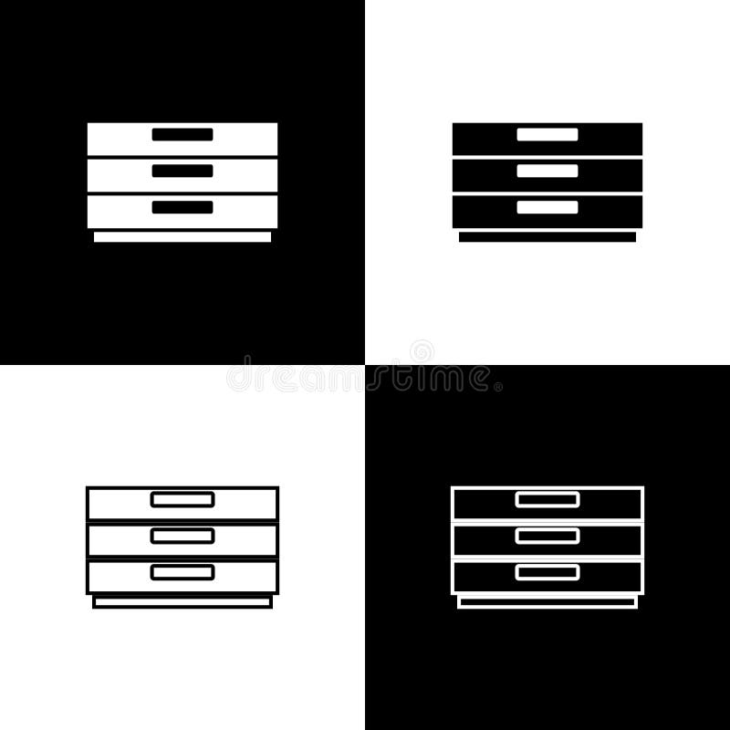 Chest Drawers Black White Stock Illustrations – 1,025 Chest Drawers ...