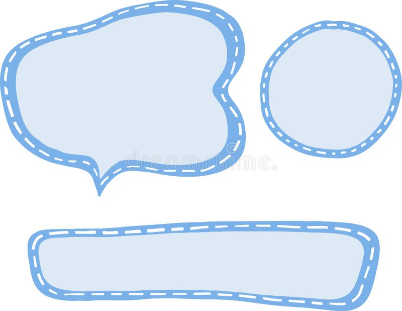 A Set of Children Text Frames Blue of Different Shapes Stock Vector ...