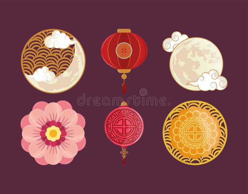 Chinese Moon Festival Layout Stock Vector - Illustration of autumn ...