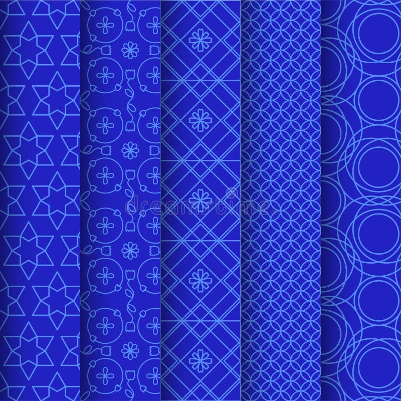 Set of Chinese Pattern. Modern Background Design. Vector Template Set ...