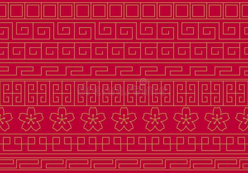 Set of Chinese Style Borders. Chinese Borders. Traditional Asian Design ...