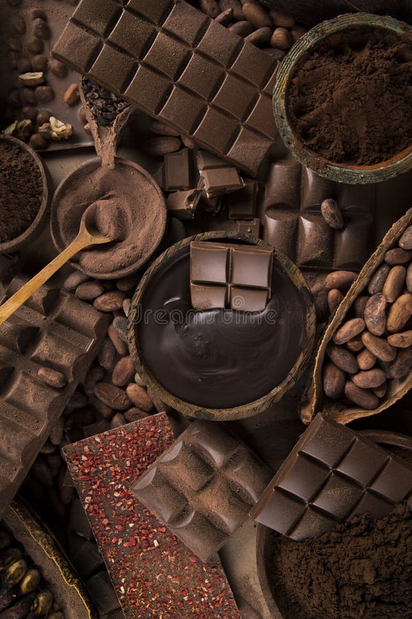 Set of Chocolate Candies Collection Stock Image - Image of crushed ...