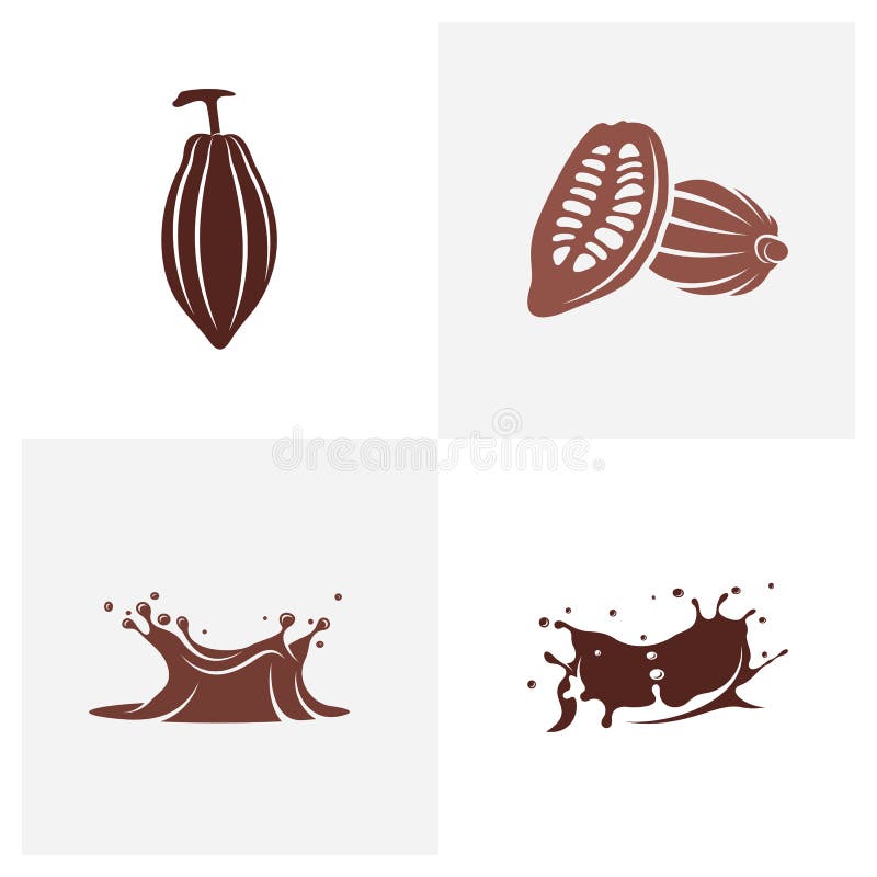 Set of Chocolate Logo Design Vector Illustration, Creative Chocolate ...
