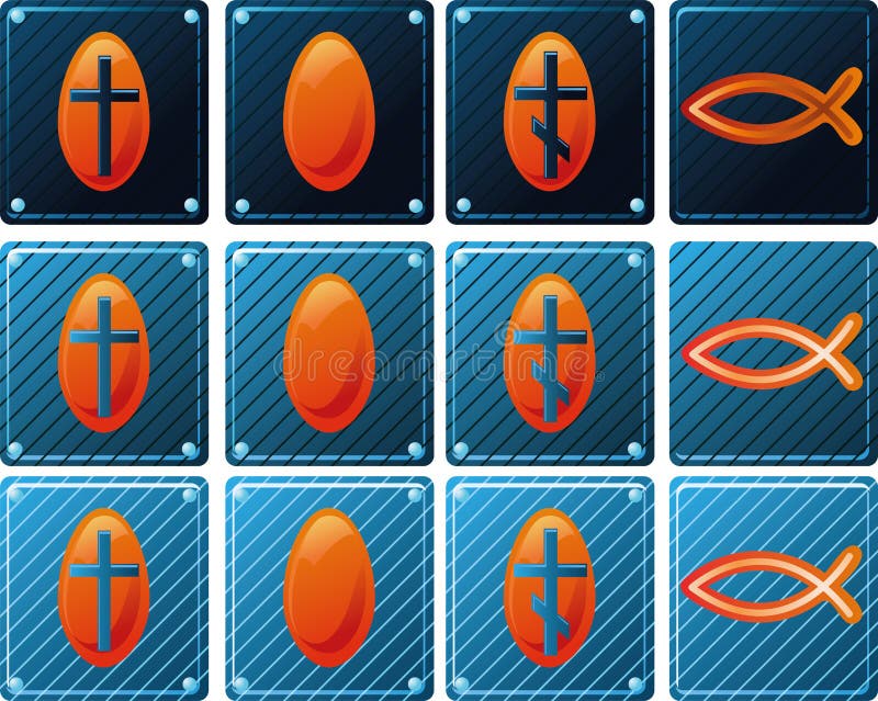 Set of Christian Icons for Web Stock Vector - Illustration of geometric ...