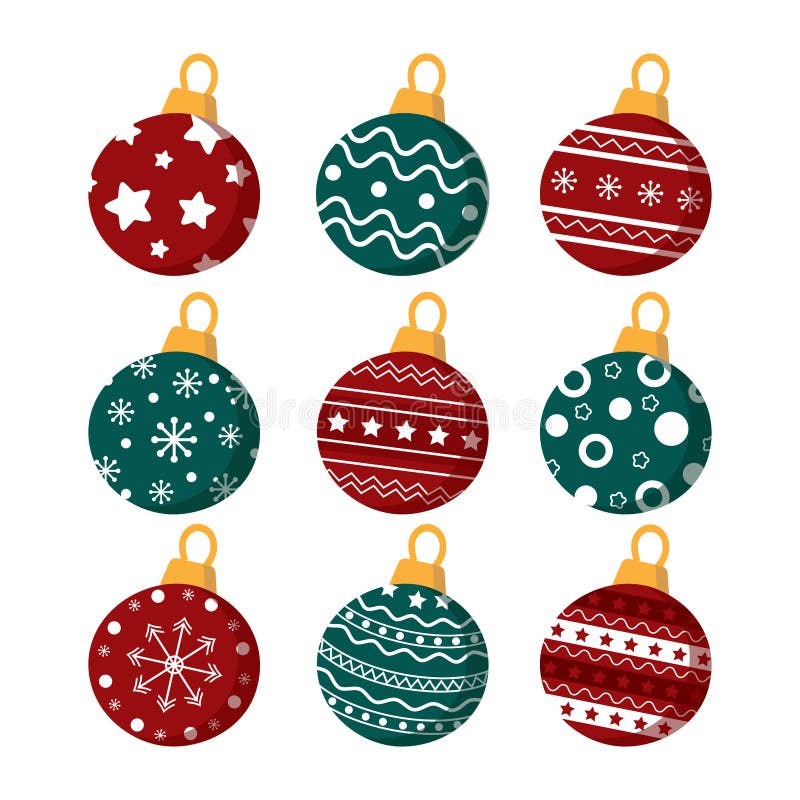 Set of Christmas Balls. Vector Illustration Stock Vector - Illustration ...