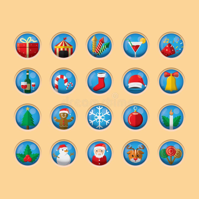 Christmas buttons stock vector. Illustration of forward - 11530123