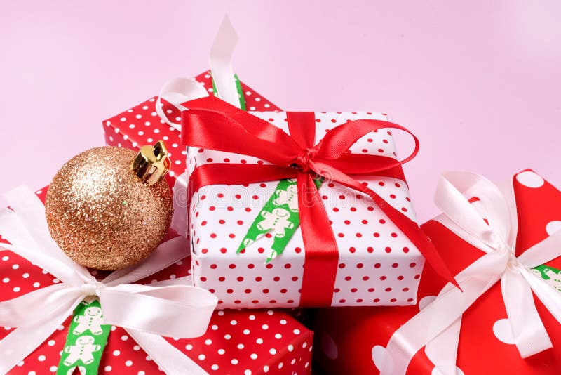 Set of Christmas Gift Boxes Christmas Background Holiday Decorations ...