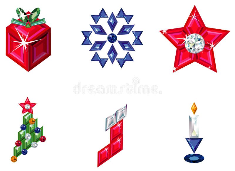 Set of Christmas or Holiday Elements Made from Pre Stock Vector ...