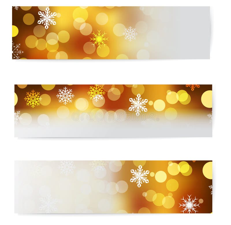 Set of Christmas Horizontal Banners. Stock Vector - Illustration of ...