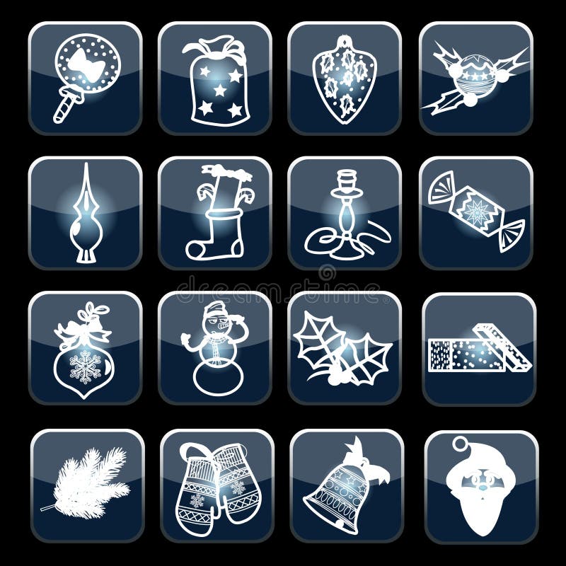 Seasons: Winter Icons (set 3, Part 1) Stock Vector - Illustration of ...