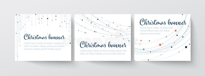 Set of Christmas Inline/Medium Rectangle Banner Templates Stock Vector ...