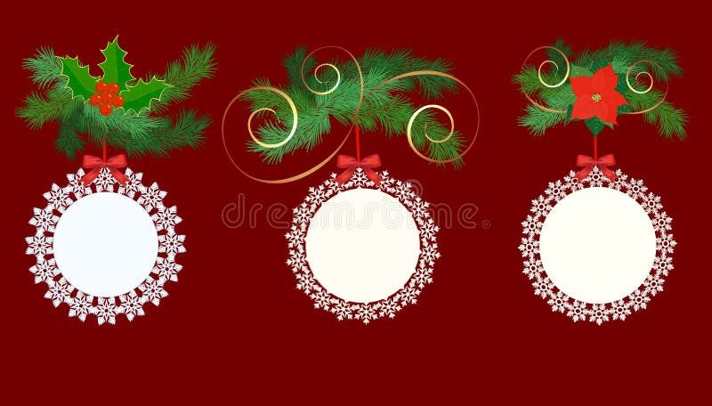 Set of Christmas labls stock vector. Illustration of symbol - 79289483