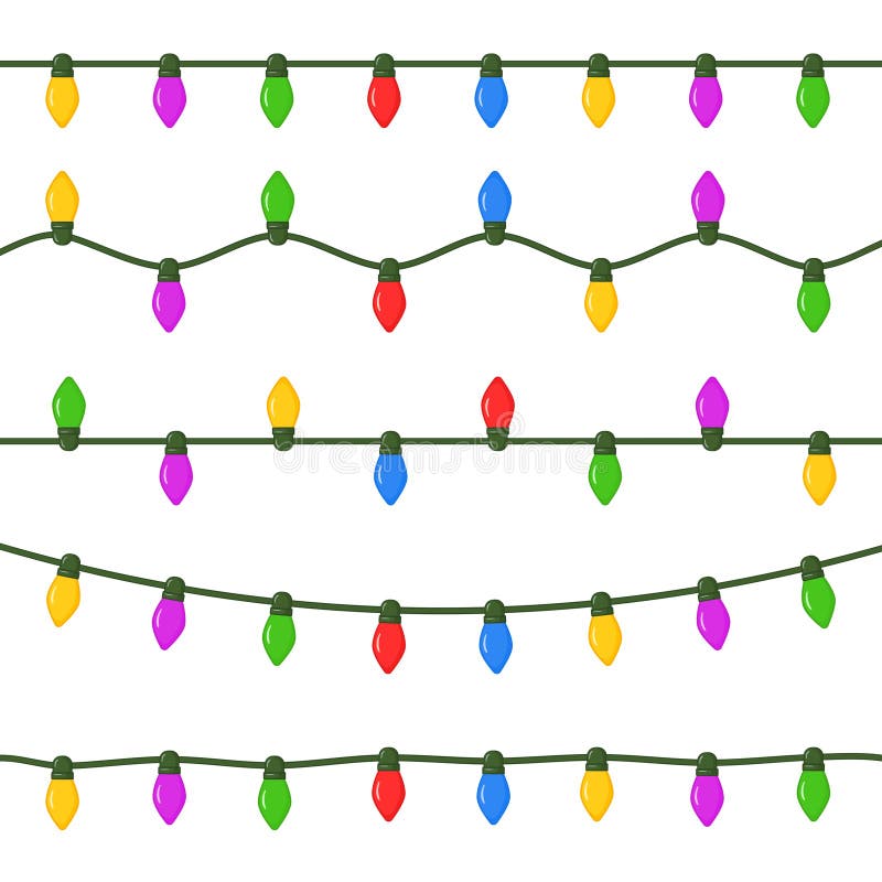 Set of Christmas Lights. Cartoon Illustration Stock Vector ...