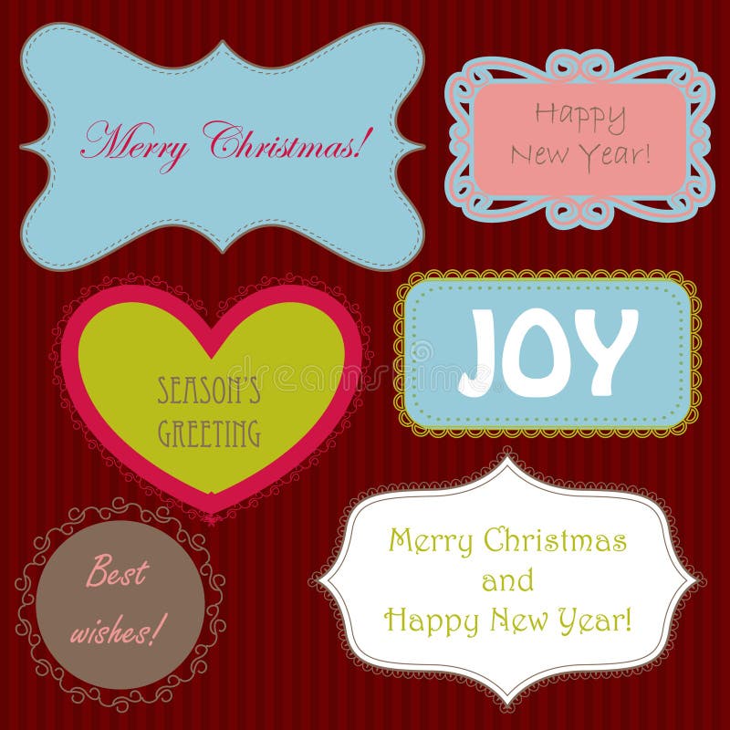 Set of Christmas Ng New Year Banners Stock Illustration - Illustration ...