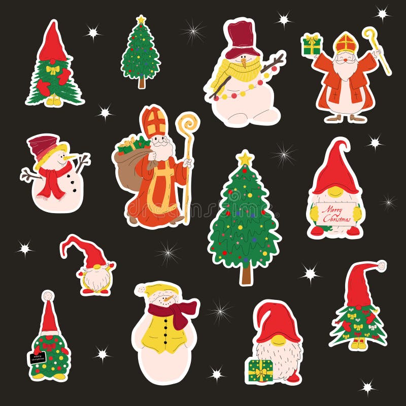 Gnomes Stickers Stock Illustrations – 293 Gnomes Stickers Stock ...