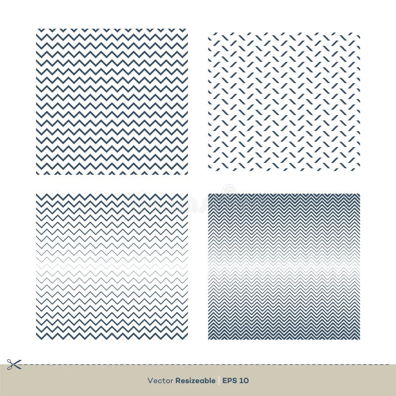 Set Chrome Metal Seamless Pattern Set Vector Template Illustration ...