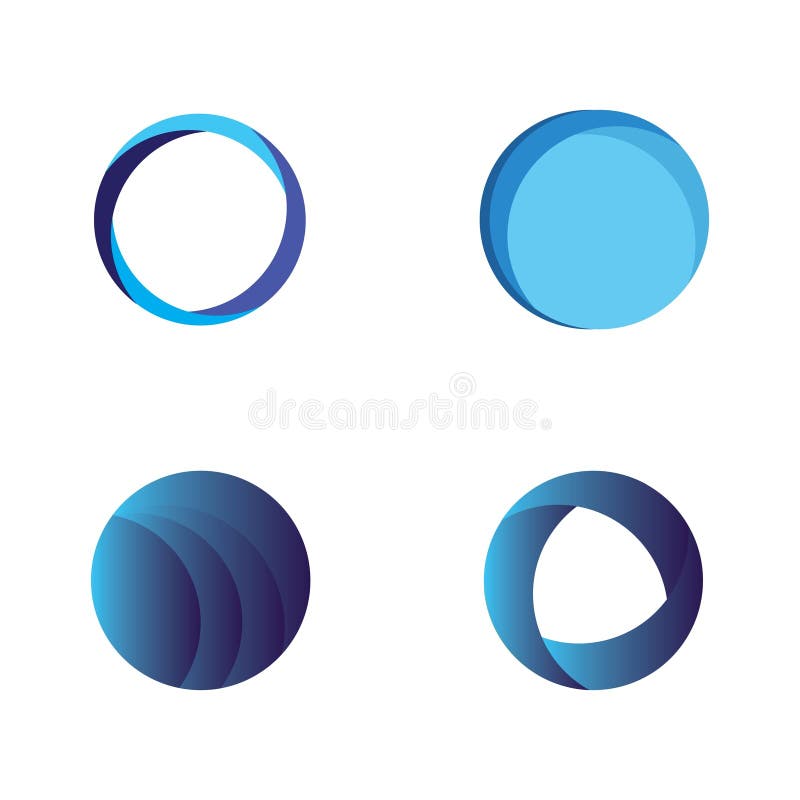 Set of Circle Abstract Icon Logo Free Vector Stock Vector ...