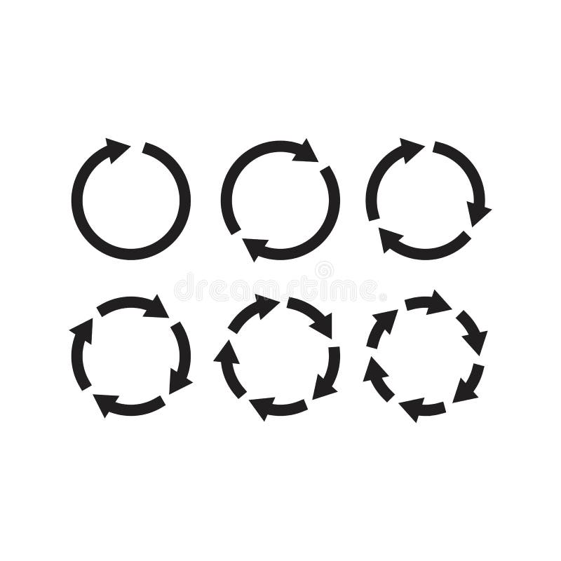 Set of Circle Arrow, Recycle, Reload. Vector Icon Template Stock Vector ...